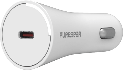 PureGear 20W USB-C Fast Charge Car Charger from Xfinity Mobile in White