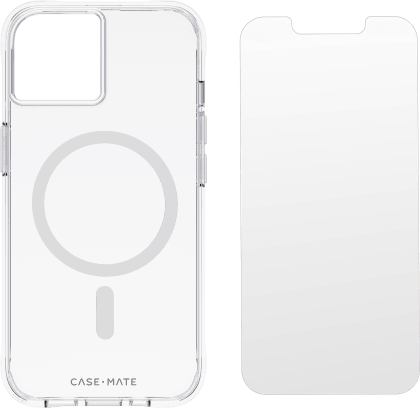 Case-Mate Apple iPhone 14 Case & GLASS Screen Protector Bundle w ...